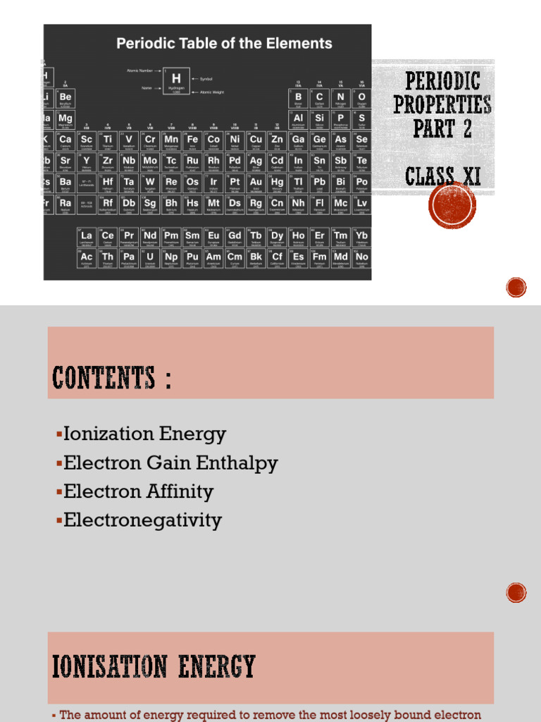 Periodic Properties Class 2 | PDF | Ionization | Applied And Interdisciplinary Physics