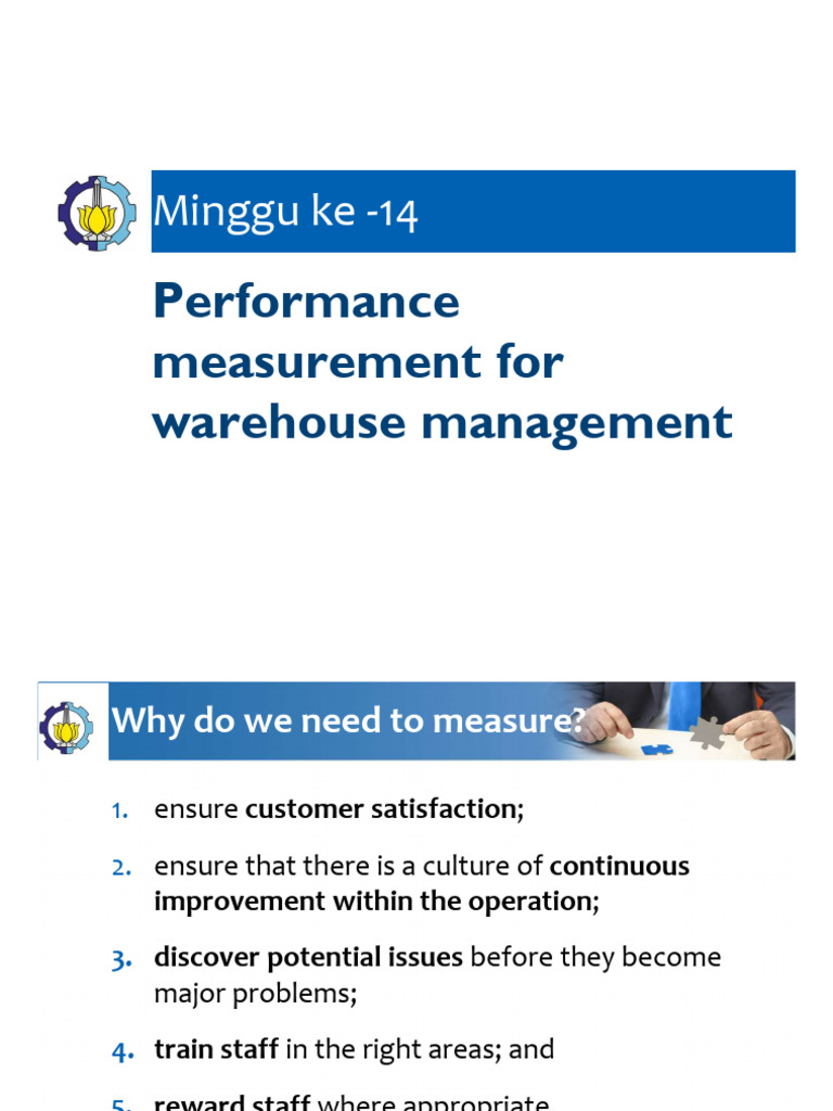 Week 14 - S2 MMT TRANSPORTASI DAN PERGUDANGAN - Warehouse Performance | PDF | Performance ...