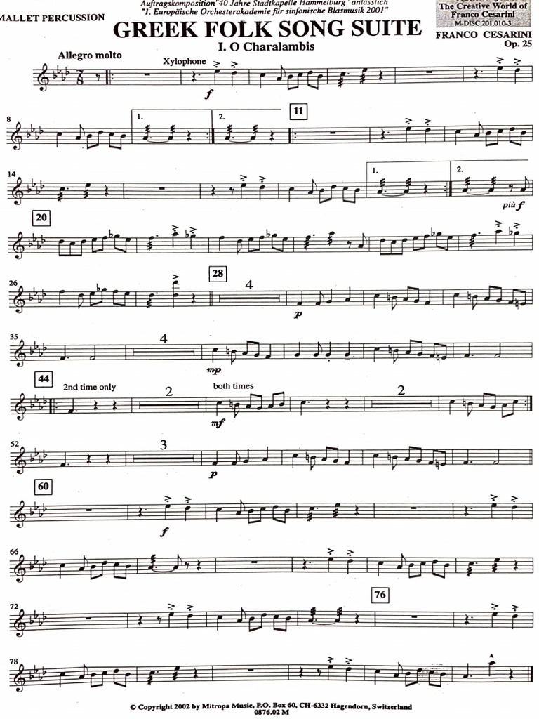 1-Greek Folk Song Suite | PDF