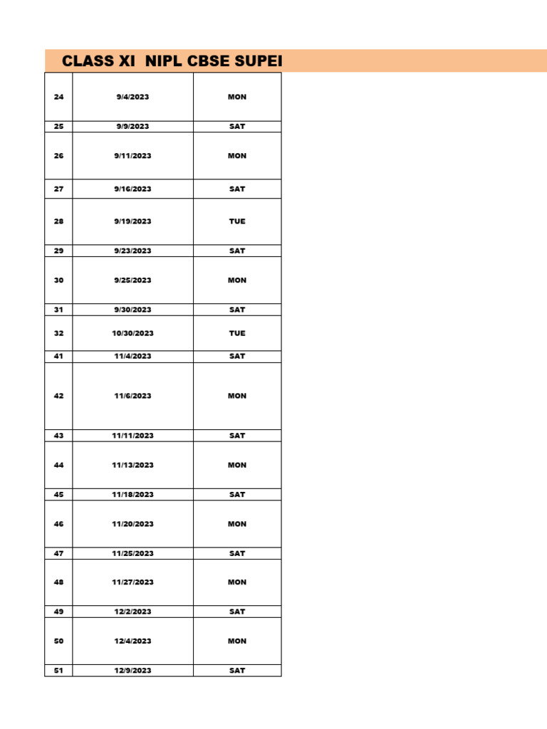 04-09-2023-FINAL REVISED - CLASS-XI - NIPL SCHEDULE at 2023-24 | Download Free PDF | Heat | Gases
