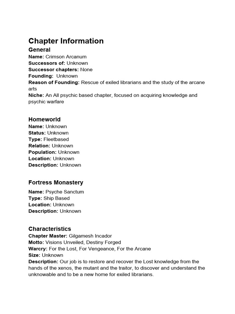 Chapter Organization Template-1 | PDF | Knowledge