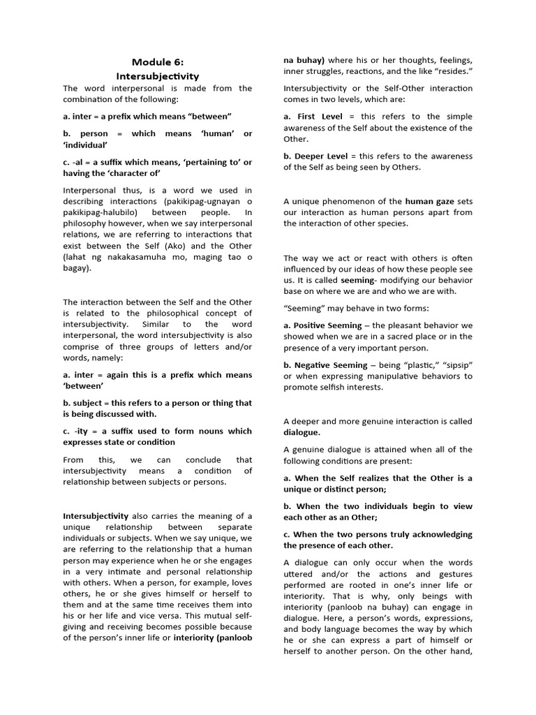 Module 6 Reviewer Philosophy | PDF | Empathy | Thought