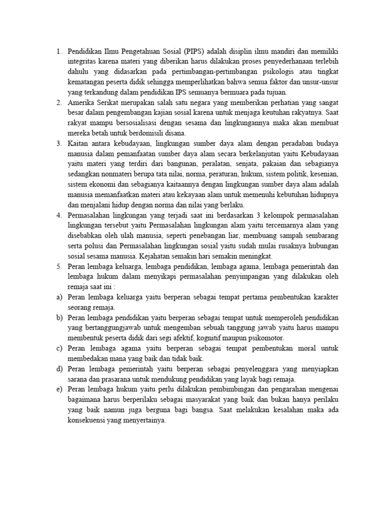 Tugas 1 Materi Dan Pembelajaran Ips Di SD | PDF | Kesehatan Holistik