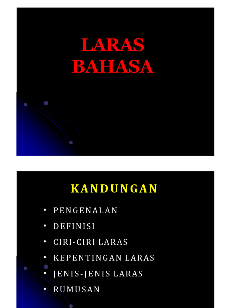 Laras Bahasa Tulisan | PDF