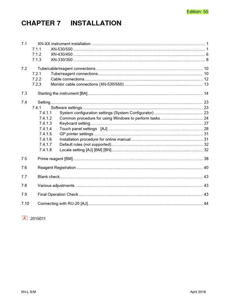 XN-L E Chap07 Installation | PDF | Button (Computing) | Computer Keyboard