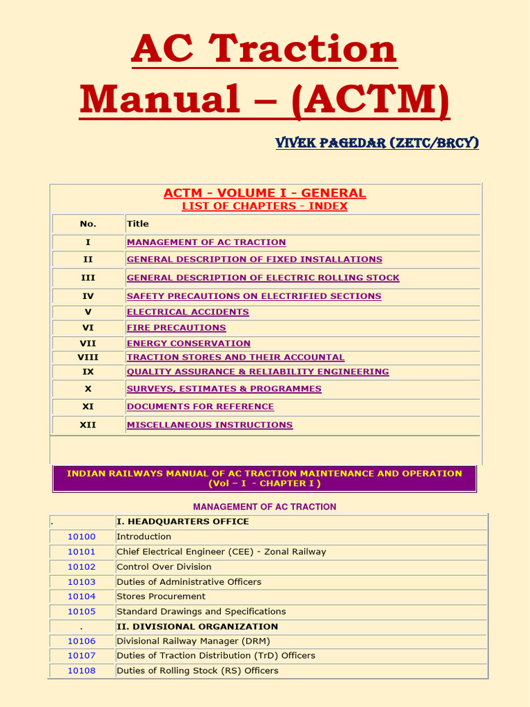 ACTM | PDF | Electrical Substation | Rail Transport