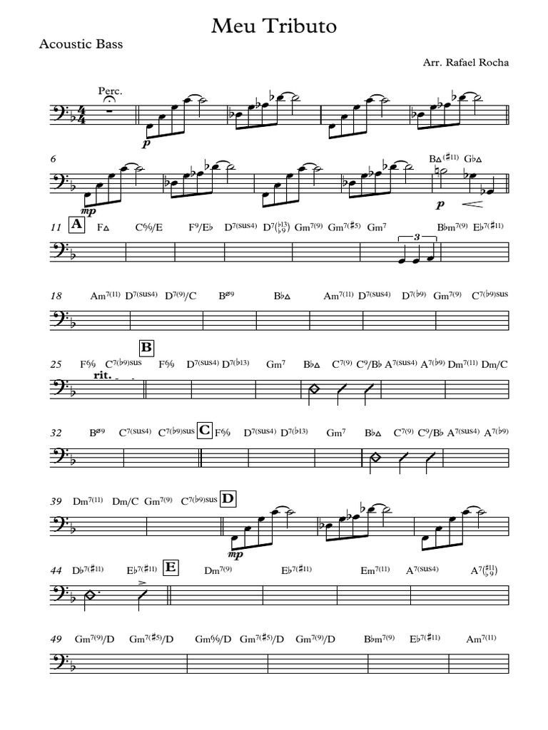 Meu Tributo - Base - Acoustic Bass | PDF