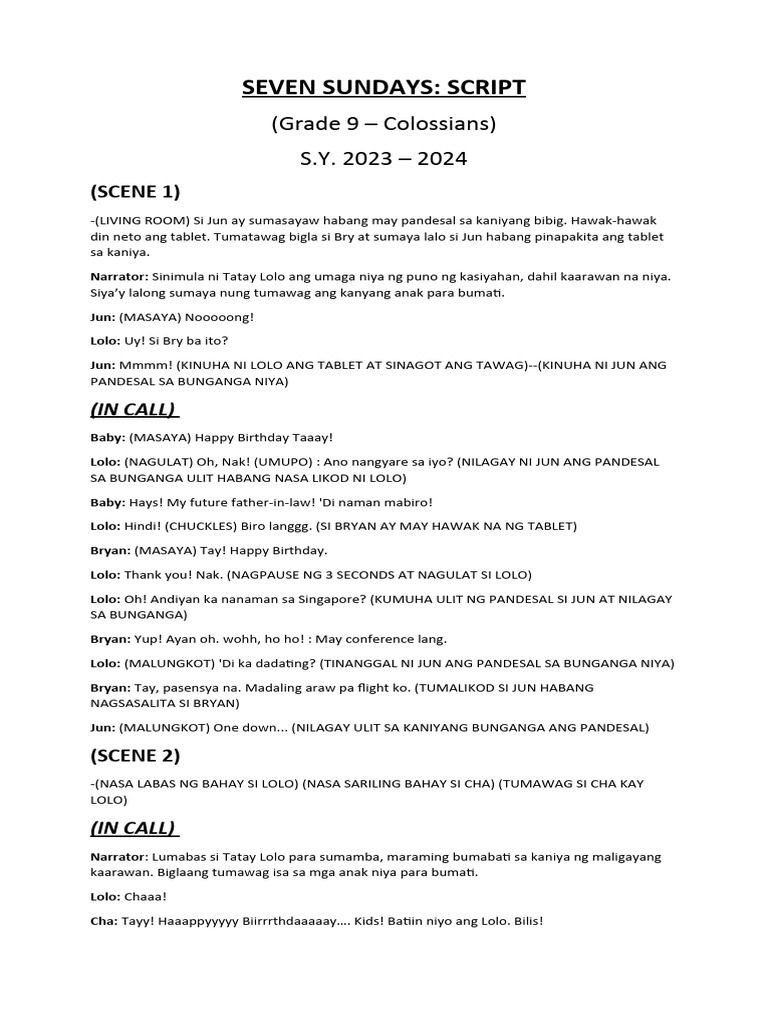 Seven Sundays | PDF