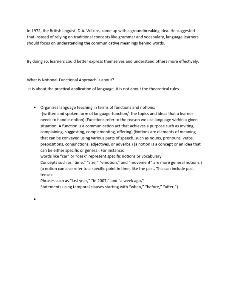 Functional-Notional Approach | PDF