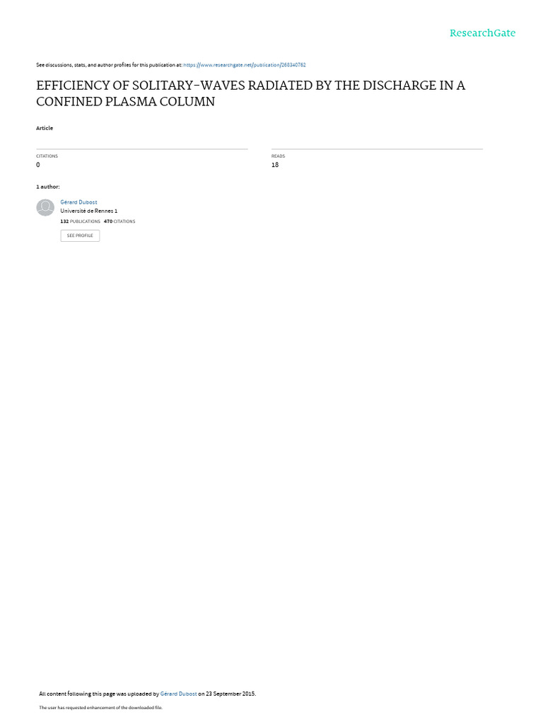 EFFICIENCY - OF - SOLITARY-WAVES - RADIATED - BY - THE - DISCH ...