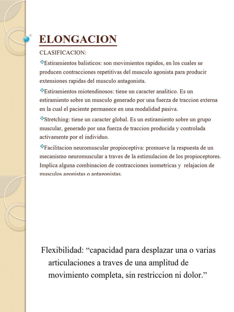 Elongacion | PDF | Músculo esquelético | Flexibilidad (anatomía)