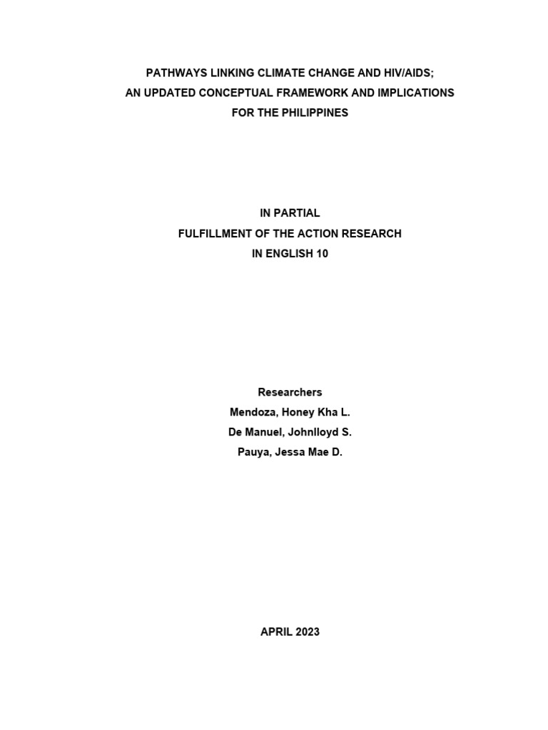 PATHWAYSLINKINGCLIMATECHANGEACTIONRESEARCH | PDF | Air Pollution | Hiv/Aids