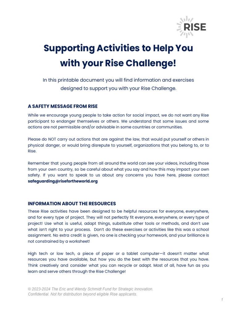 Comprehensive Think Sheet | PDF | Goal | Risk