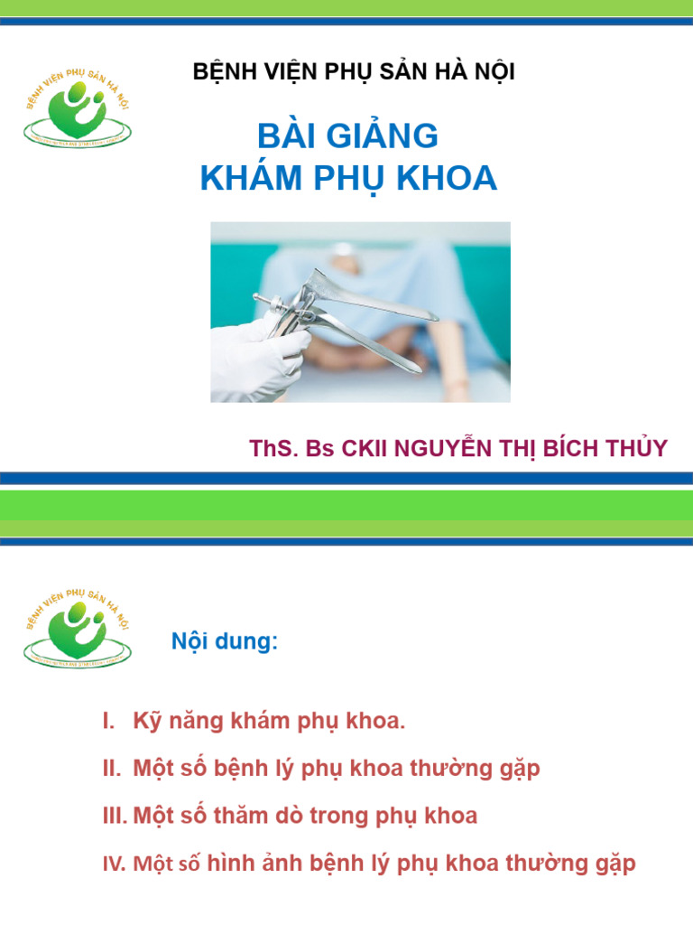 Khám PH Khoa - Bs Thuya 1-2023 | PDF