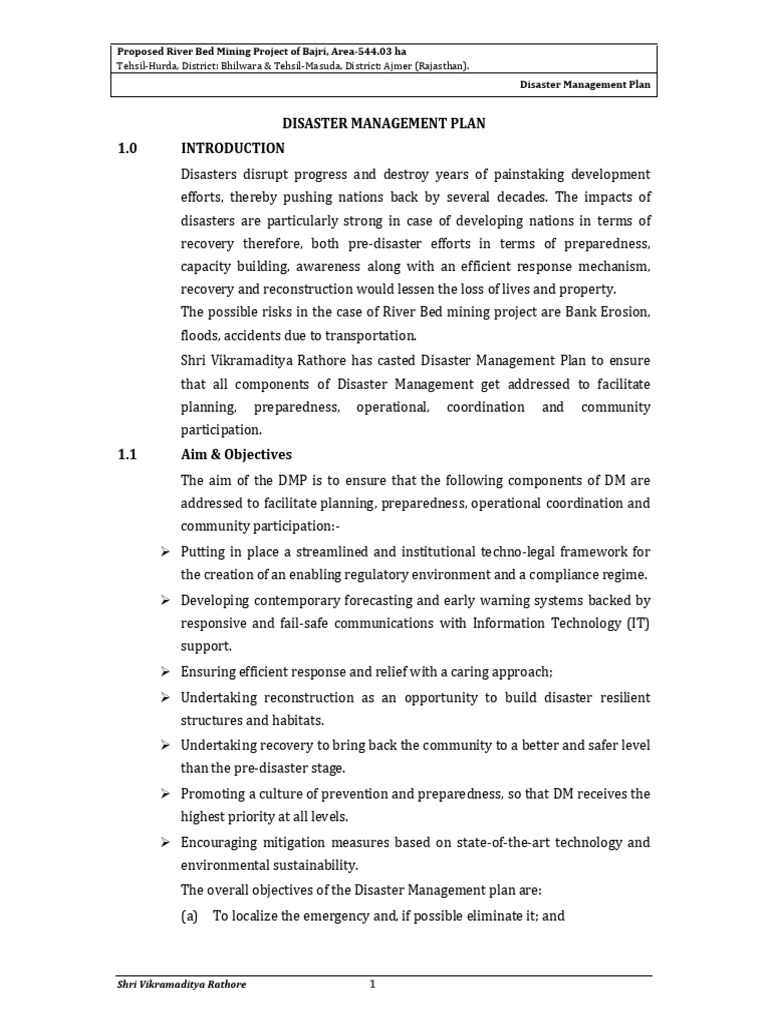 09052015WXU9CRIW3 Risk&DisasterManagementplan | PDF | Emergency ...