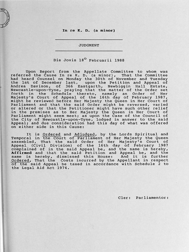 Re KD A Minor Access Principles Re KD A Minor Access Princip | PDF