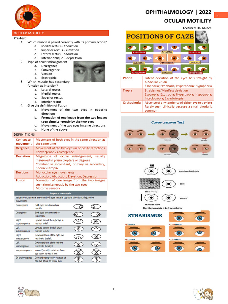 Finals Ophthalmology Quizzes (Md2024) | PDF | Optics | Light