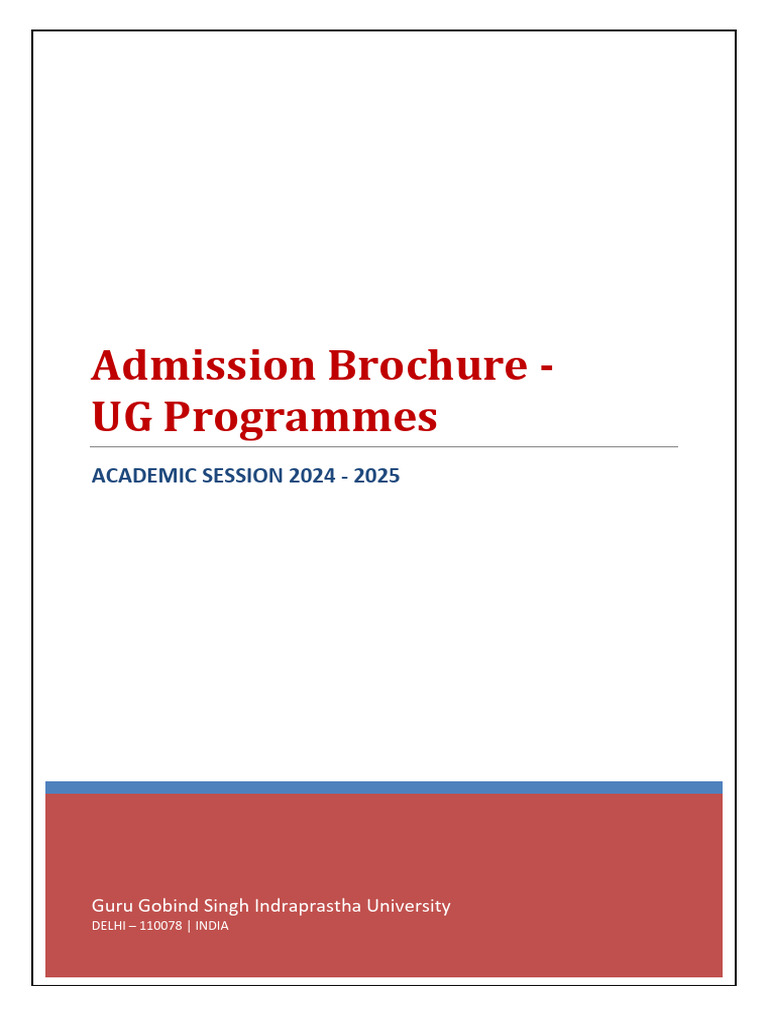 Admission Brochure - UG | PDF