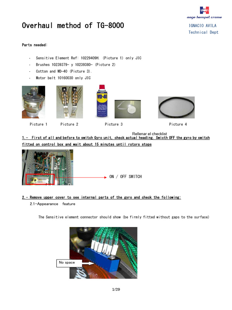 Overhaul Method of TG-8000 | PDF | Belt (Mechanical) | Electrical Engineering