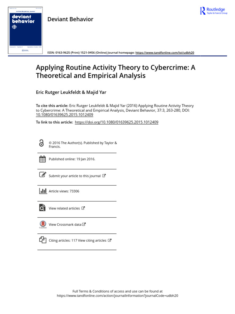Routine Activity Theory | PDF | Cybercrime | Malware
