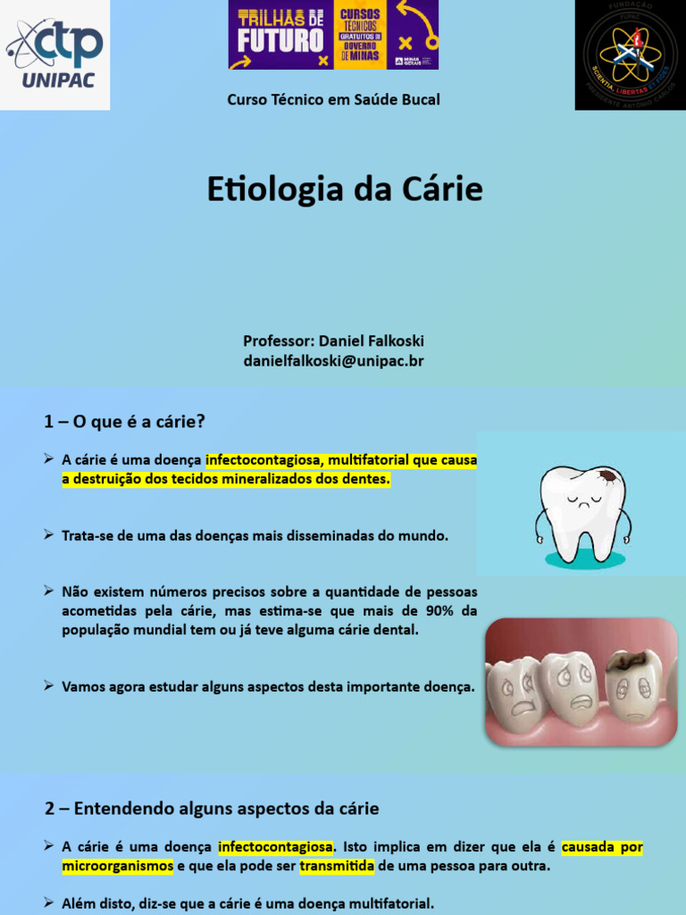 Etiologia e Prevenção da Cárie | PDF | Especialidades médicas ...