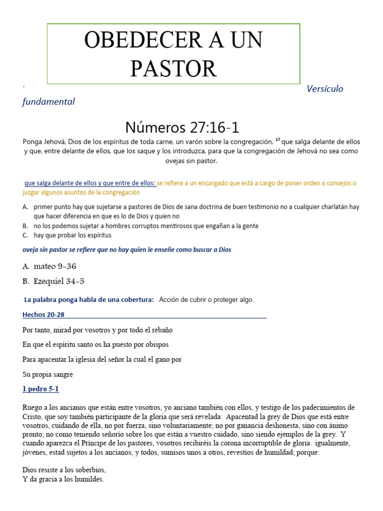 Obedecer A Los Pastores | PDF | Religiones abrahámicas | Creencia religiosa y doctrina