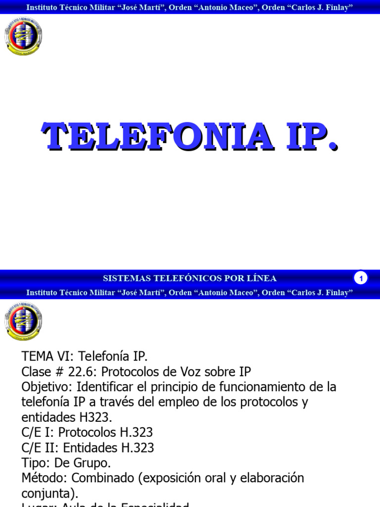 Clase 22.6 Protocolo H.323 | PDF | Calidad de servicio | Voz sobre IP