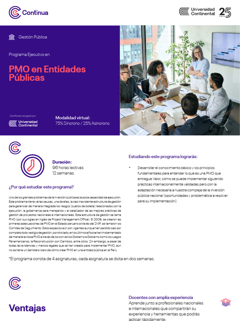 Brochure PMO | PDF | Plan de estudios