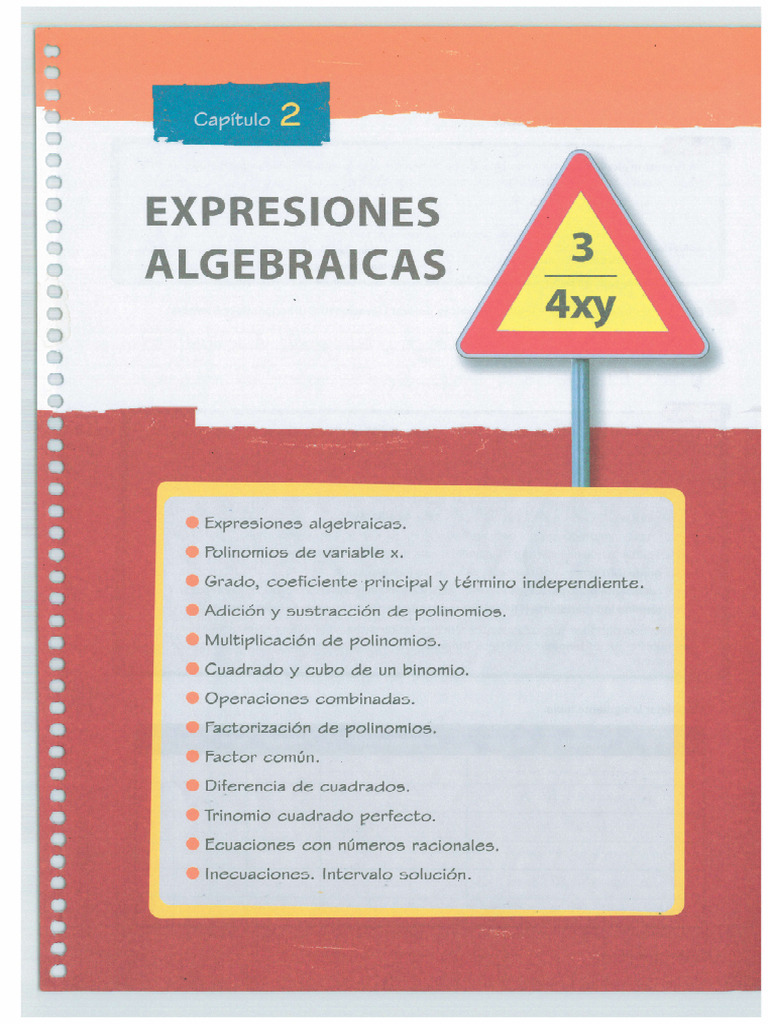 Capítulos 2 - Expresiones Algebraicas | PDF