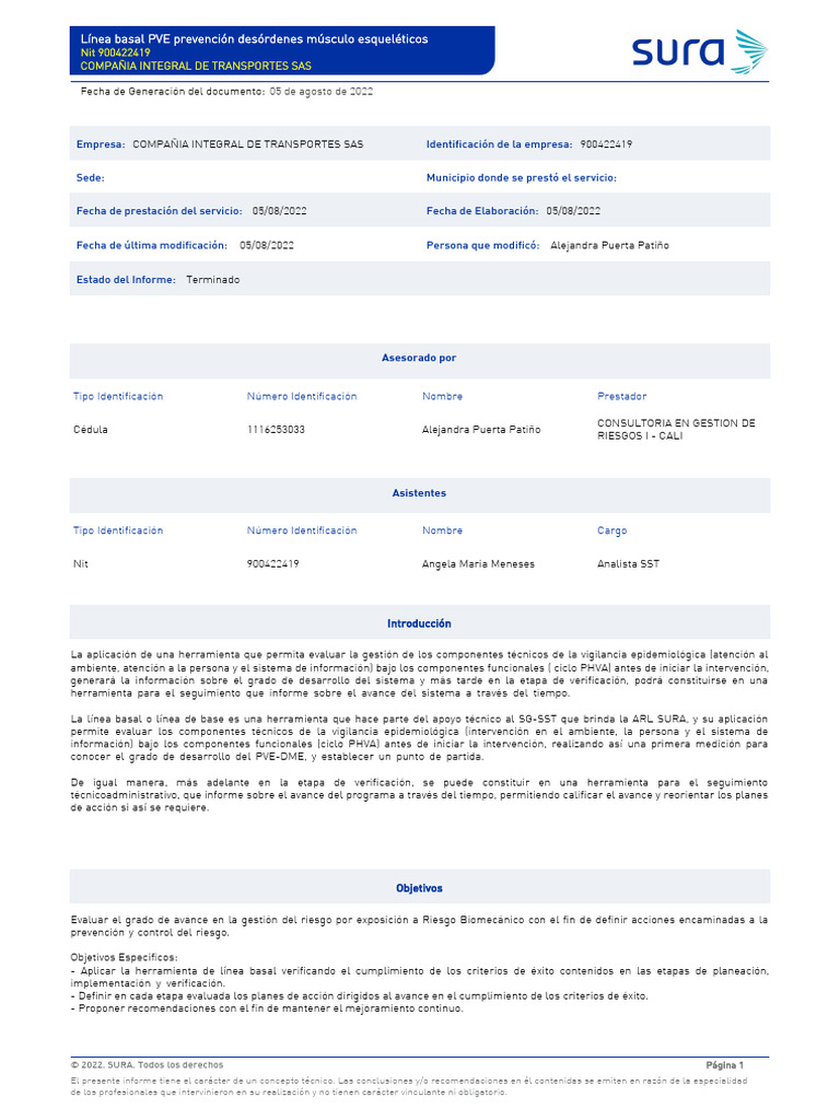 Línea basal PVE prevención desórdenes músculo esqueléticos (DME)FINAL ...