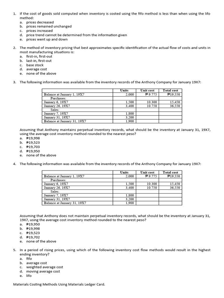 Quiz Materials Part 2 2 | PDF | Business | Economies