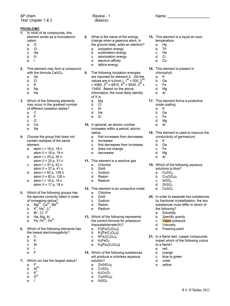 01 - Basics | PDF | Ion | Chlorine 01 - Basics | PDF | Ion | Chlorine