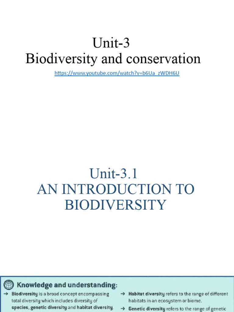 Biodiversity: Types and Conservation Insights | PDF | Biodiversity ...