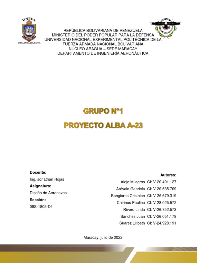 Informe Del Proyecto Alba-A23.Grupo 1 | PDF