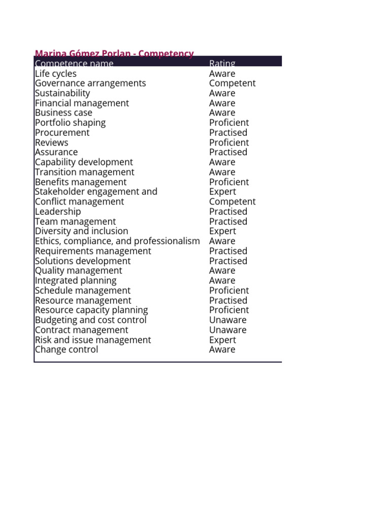 APM - Competence Framework Assessment - Marina GÃ Mez Porlan - 20112023 ...