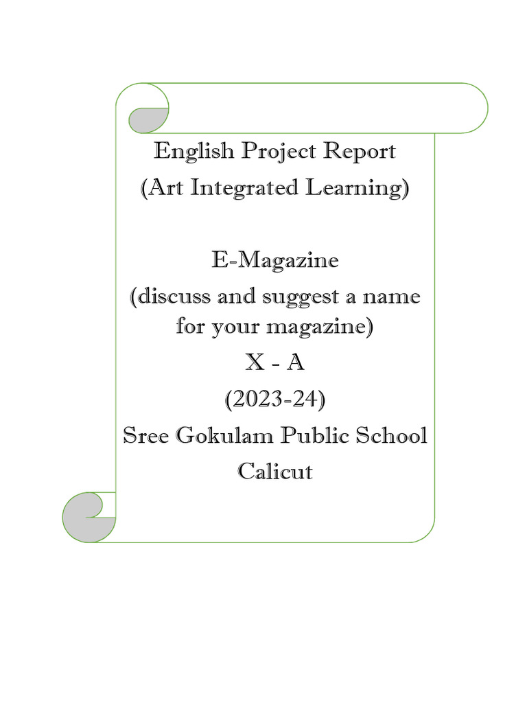 Art Project - Grade X - Group Work | PDF | Puppetry | Learning
