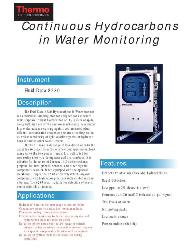 Continous Hydrocarbons in Water Monitoring | PDF | Physical Sciences ...