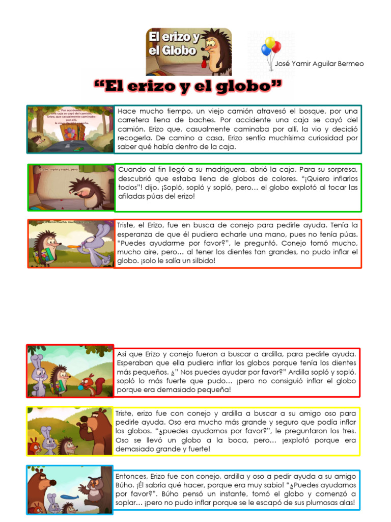 Cuento Del Erizo Pdf