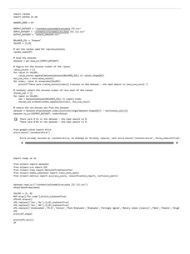 MLPROJECT - Ipynb - Colaboratory | PDF | Lunch | Applied Mathematics