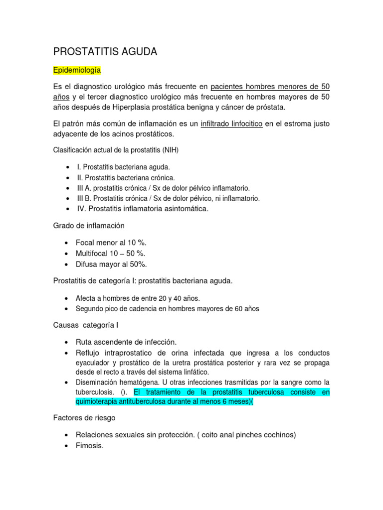 Prostatitis Aguda - 094733 | PDF | Cancer de prostata | Enfermedades y ...