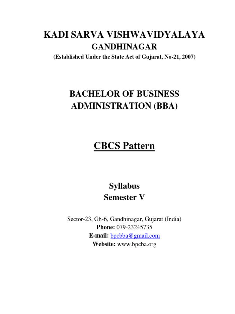 Bpcba Cbcs Syllabus Sem V Pdf Banks Methodology