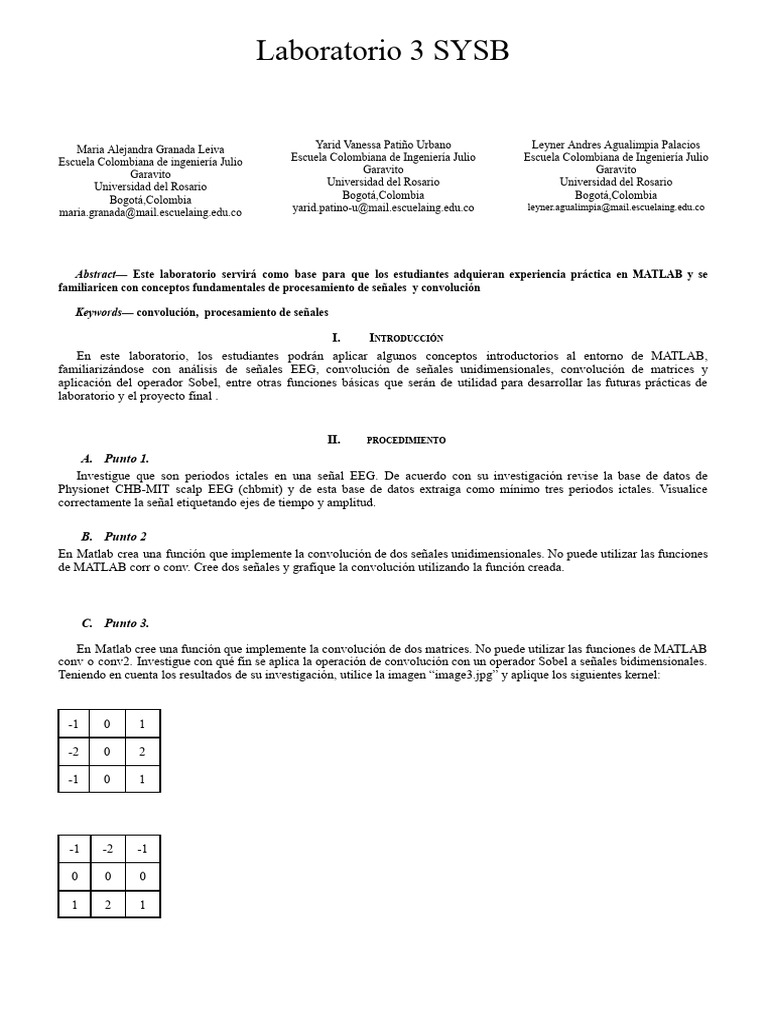 Informe de Laboratorio 3 | PDF | Matemáticas