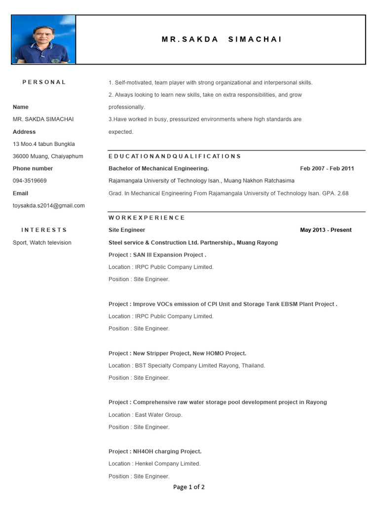 Sakda Design Eng. | PDF | Physical Sciences | Engineering