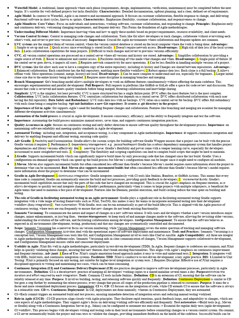 Agile Software Development Summary Pdf Scrum Software Development 9423