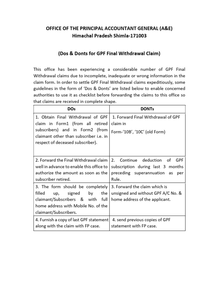 Office of The Principal Accountant General (A&E) Himachal Pradesh ...