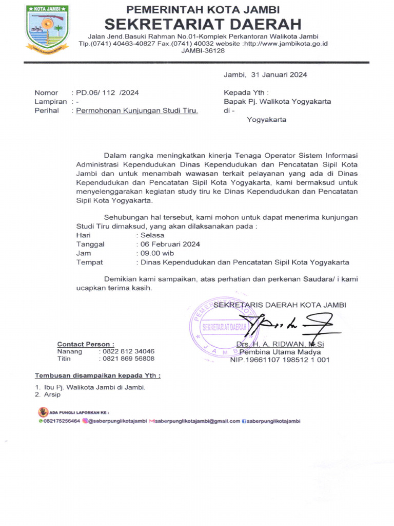 Surat Study Banding | PDF