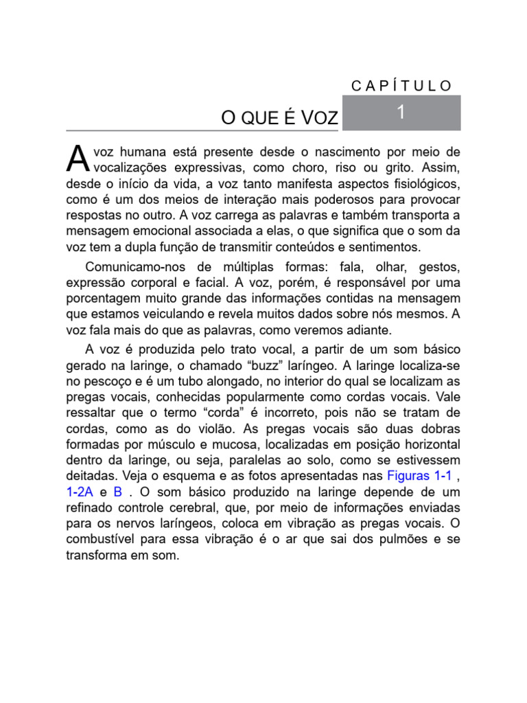 Higiene Vocal - Primeiro Caítulo | PDF | Voz humana | Canto
