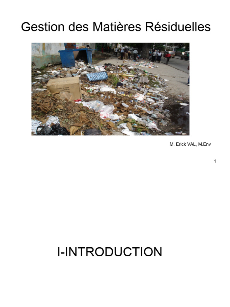 Gestion des Matières Résiduelles en Haïti | PDF | Incinération | Compost