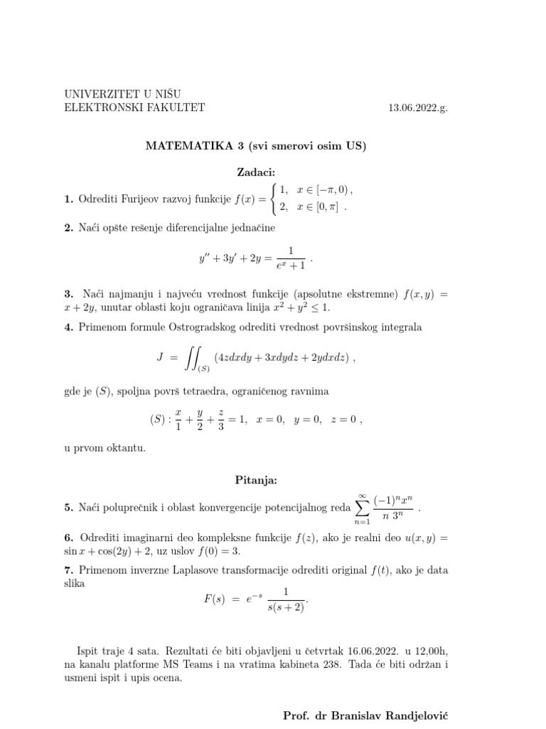 M3EEN 221001 Ispit | PDF