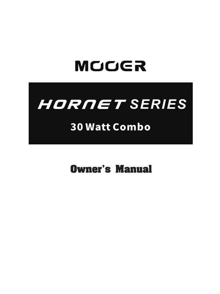 HORNET 30 Manual EN | Download Free PDF | Sound Technology | Signal ...